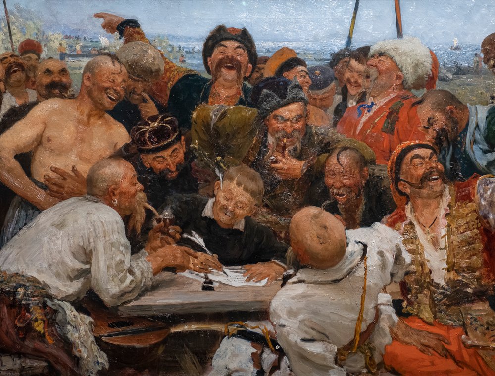 ZAPOROGUES KOSSACKAR SKRIVAR ETT BREV TILL SULTANEN AV TURKIET