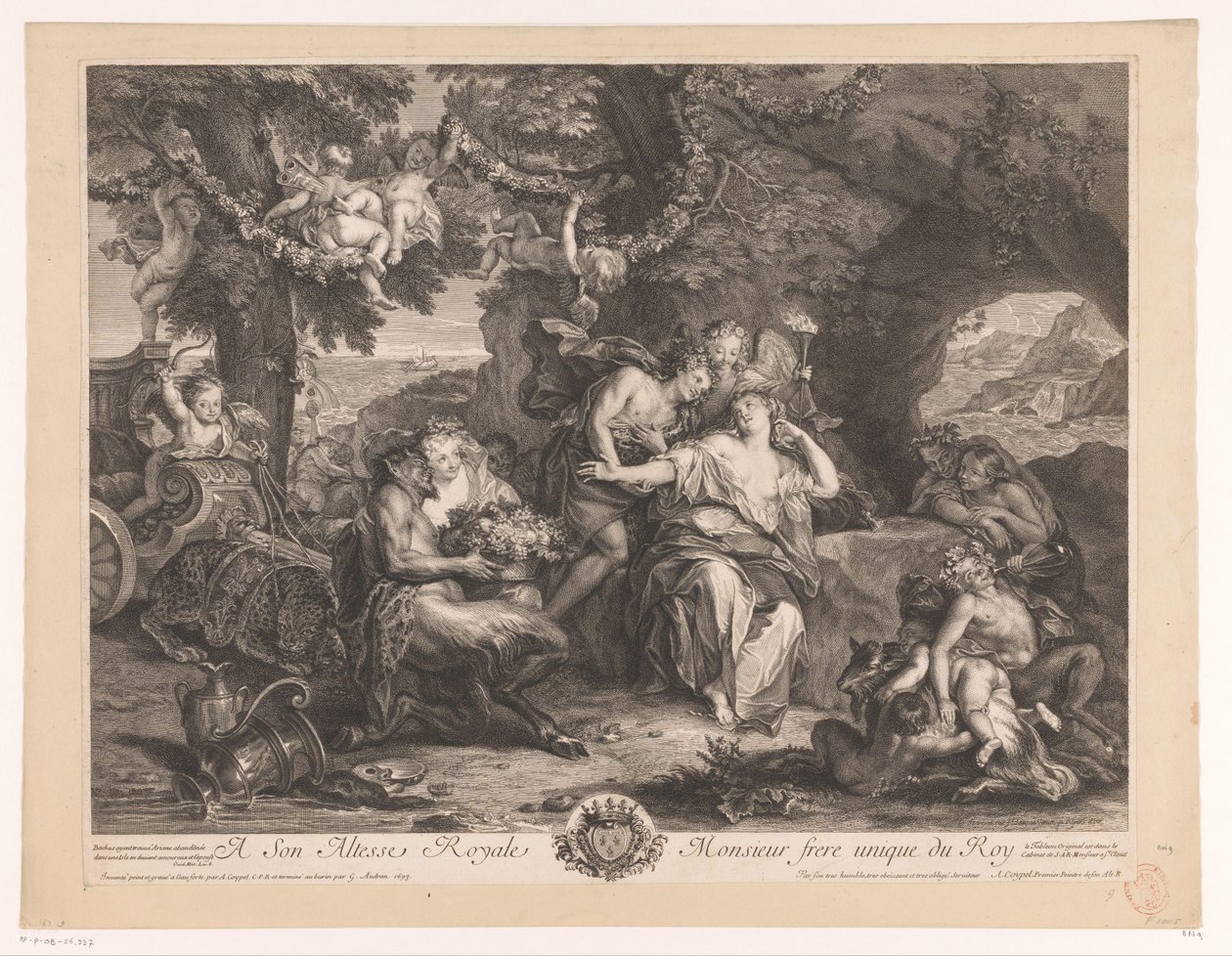 Bacchus och Ariadne | Antoine Coypel | Konsttryck